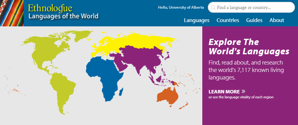Hidden Gems: Ethnologue — news.library.ualberta.ca