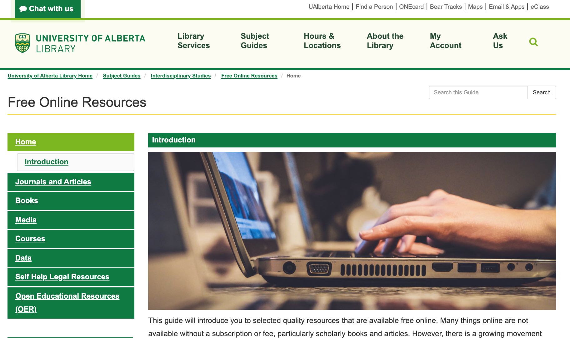 New Subject Guide | Free Online Resources — news.library.ualberta.ca