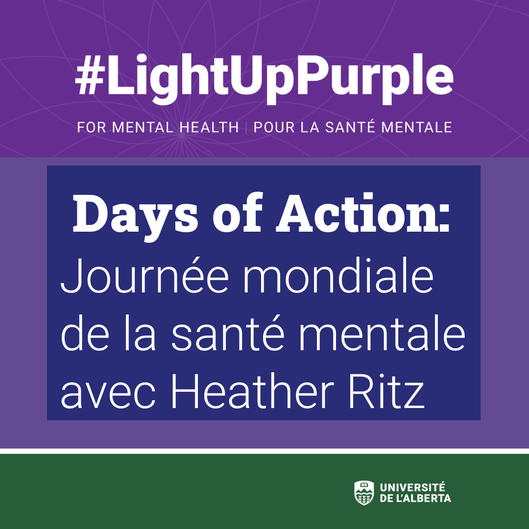 Days of Action: Journée mondiale de la santé mentale avec Heather Ritz ...