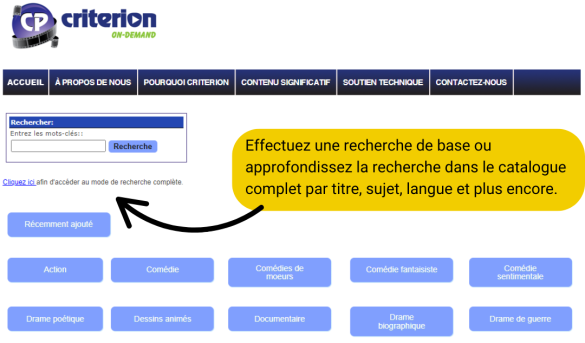 Services de diffusion vidéo en continu - Criterion-on-Demand — news ...